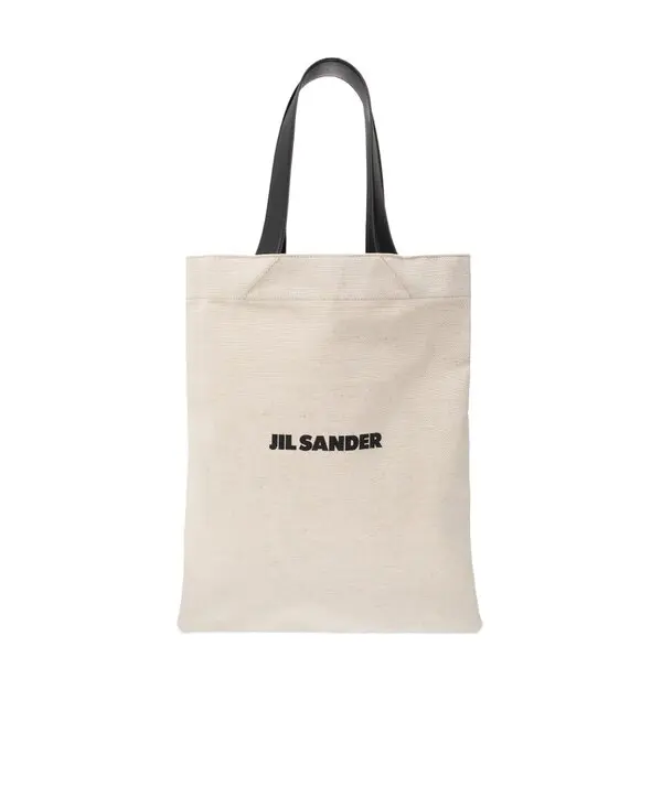 JIL SANDER Large Logo Tote Bag - Nude