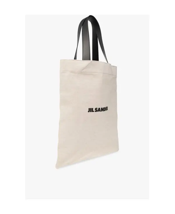JIL SANDER Large Logo Tote Bag - Nude