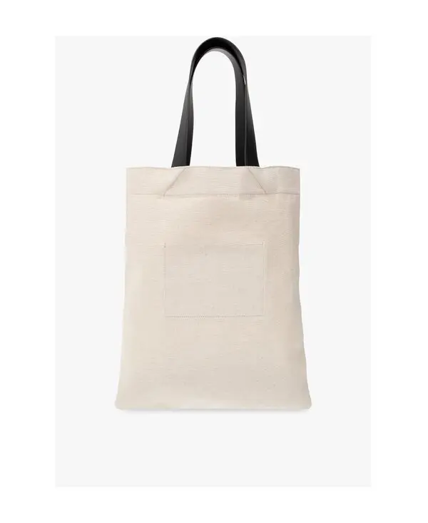 JIL SANDER Large Logo Tote Bag - Nude
