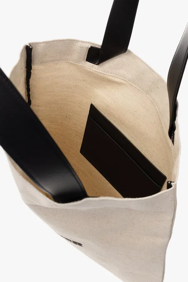 JIL SANDER Large Logo Tote Bag - Nude