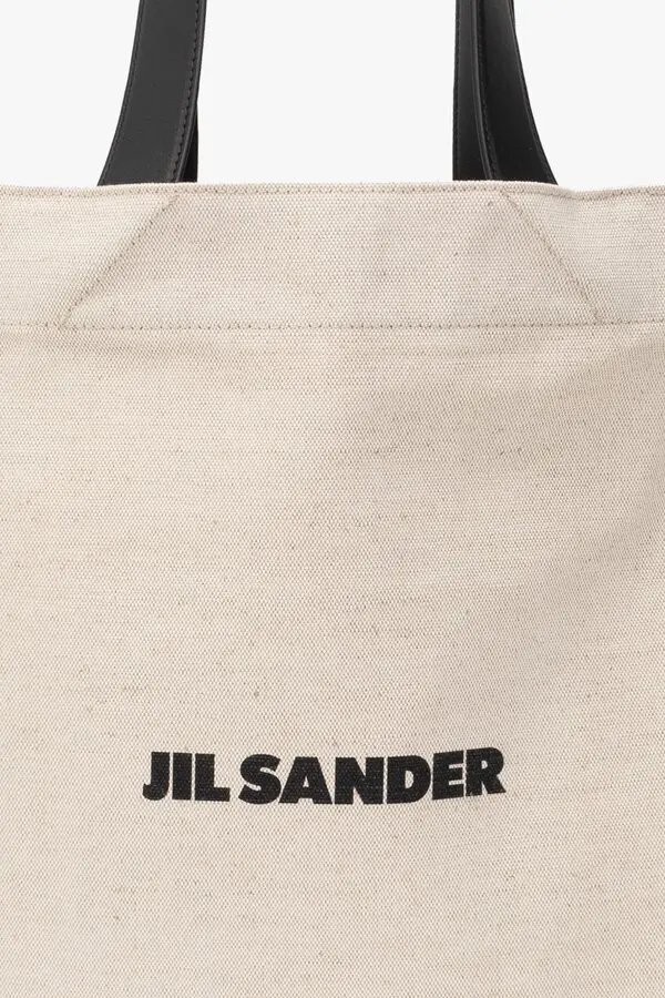 JIL SANDER Large Logo Tote Bag - Nude