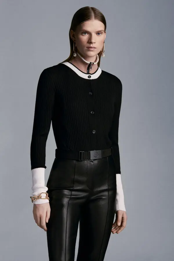 Moncler Ribbed Wool Cardigan