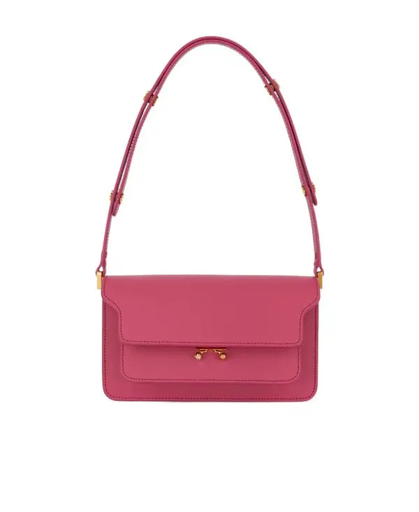 Marni Trunk E/w Foldover Top Shoulder Bag