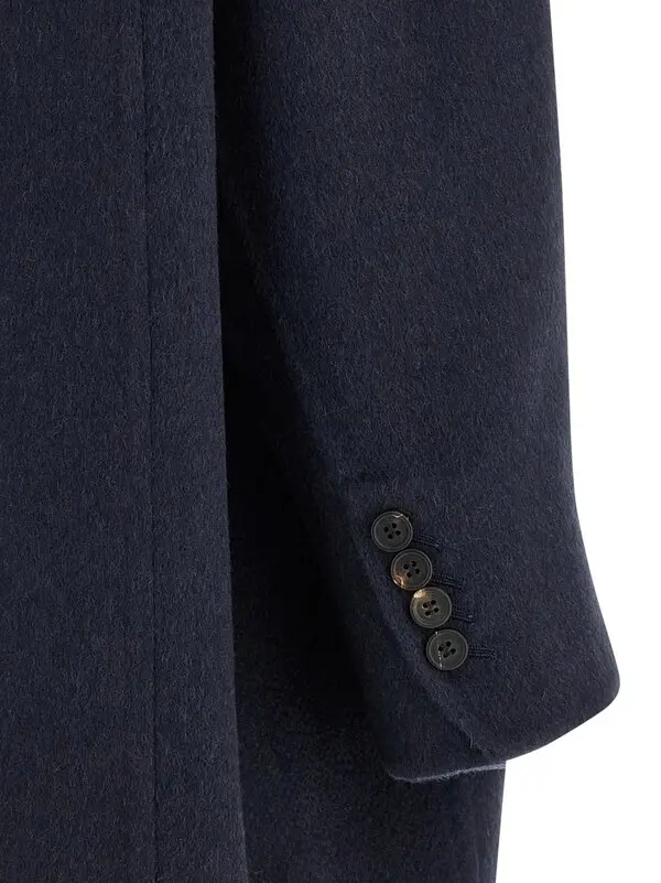 Brunello Cucinelli Double Breasted Long Sleeved Coat - Blue