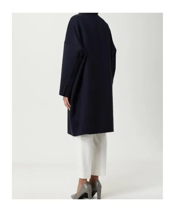 Brunello Cucinelli Double Breasted Long Sleeved Coat - Blue