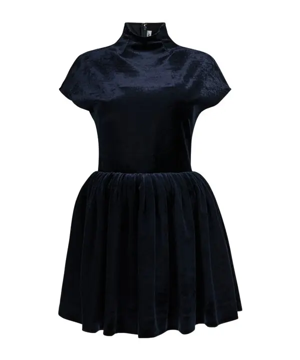 Alaïa Velvet High Neck Mini Dress