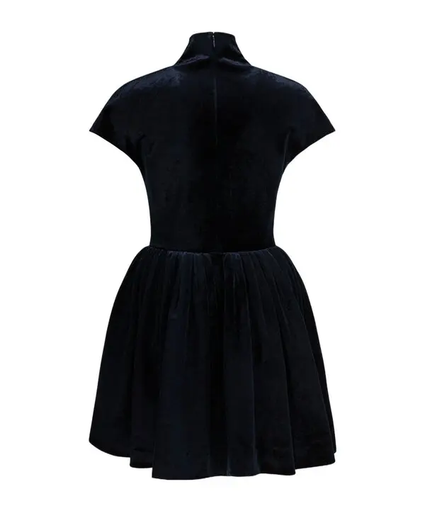 Alaïa Velvet High Neck Mini Dress