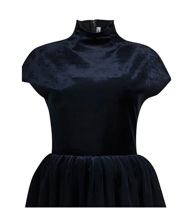 Alaïa Velvet High Neck Mini Dress