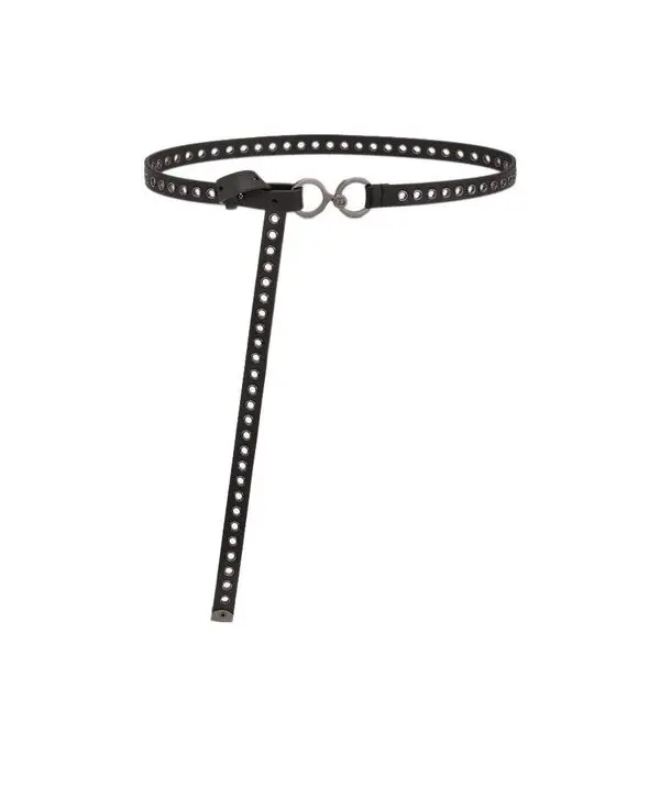 Dior Show Belt With Hollowed-out Ring Buckle - Black