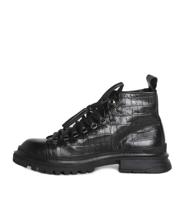 GIULIANO GALIANO Round Toe Lace-up Boots