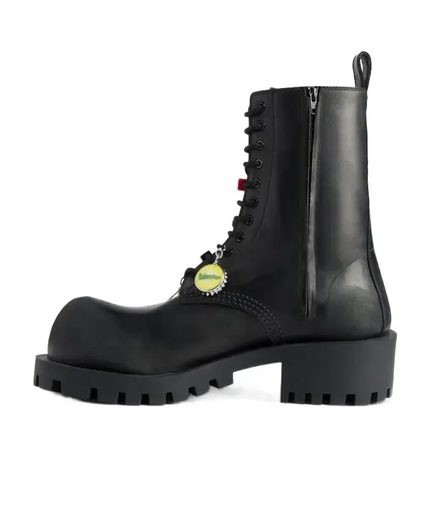 Balenciaga Hummer Lace-up Boots With Charms