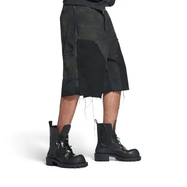 Balenciaga Hummer Lace-up Boots With Charms