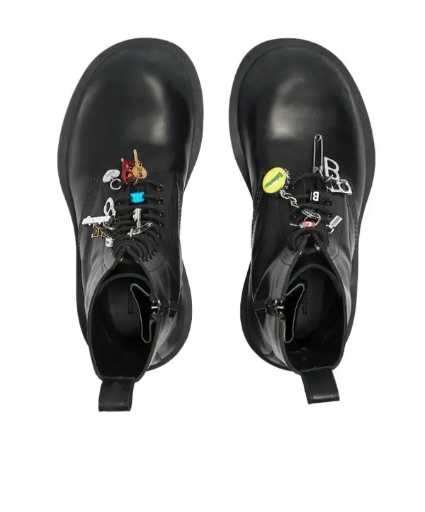 Balenciaga Hummer Lace-up Boots With Charms