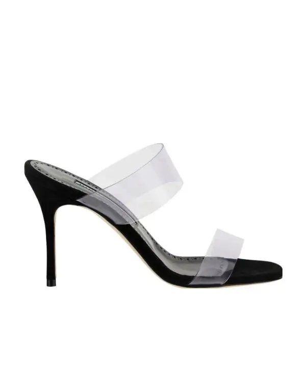 Manolo Blahnik Scolto 90mm Slip-on Sandals - White