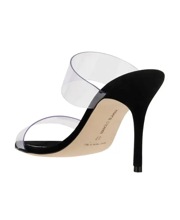 Manolo Blahnik Scolto 90mm Slip-on Sandals - White