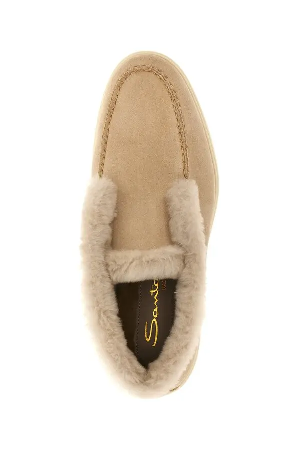 Santoni Round Toe Ankle Boots - Light Brown