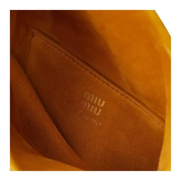 Miu Miu Suede Handbag With Tassels - Orange
