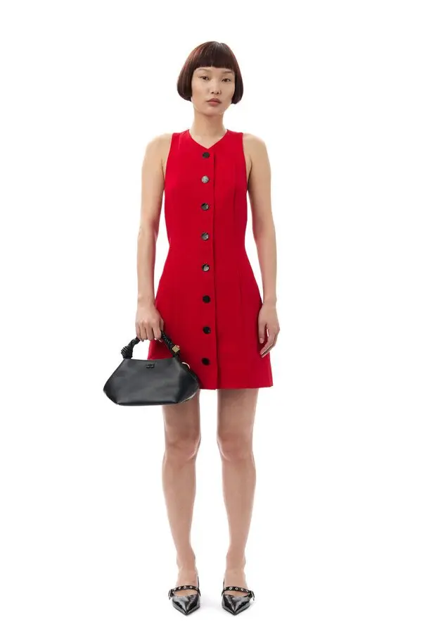 GANNI Twill Suiting Mini Dress