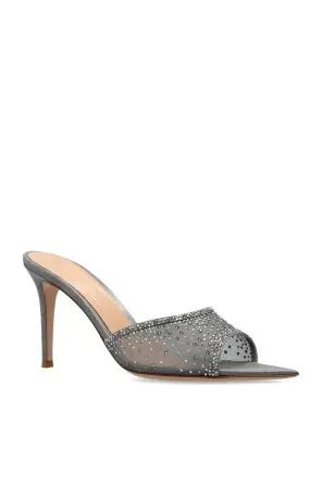 GIANVITO ROSSI Rania Heeled Sandals - Gray