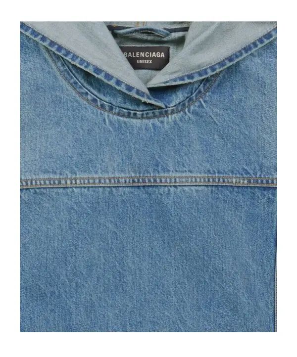 Balenciaga Oversized Hooded Denim Jacket