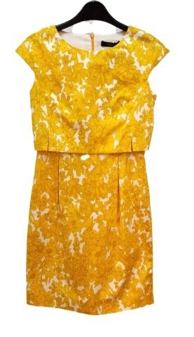 Max Mara Short Sleeve Crewneck Dress With Graphic Print
