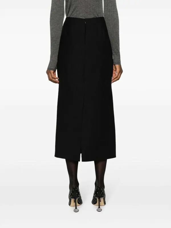 Valentino Garavani Crepe Couture Midi Skirt - Black