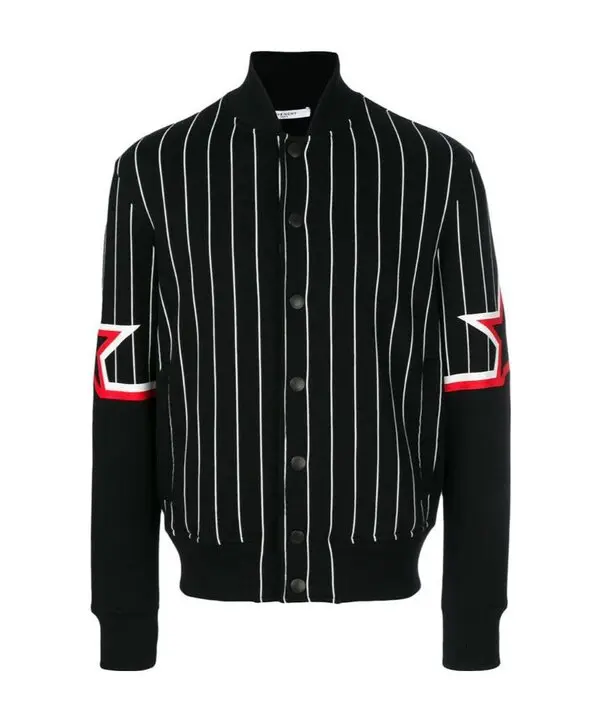 Givenchy Striped Pilot Jacket With Star Decal