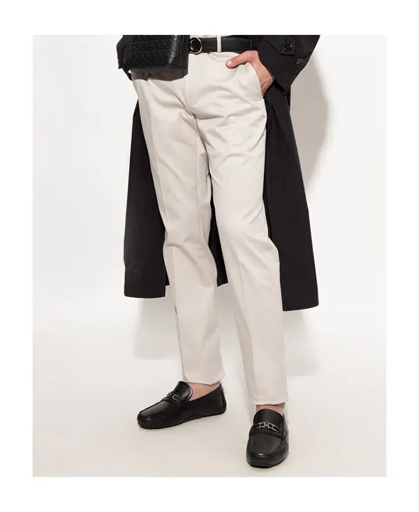 FERRAGAMO Logo Detail Loafers - Black