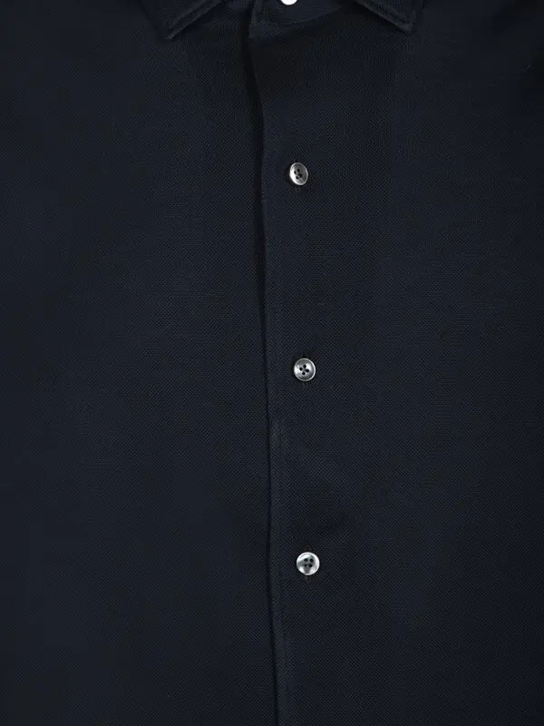 Zegna Long Sleeved Buttoned Classic Shirt - Blue