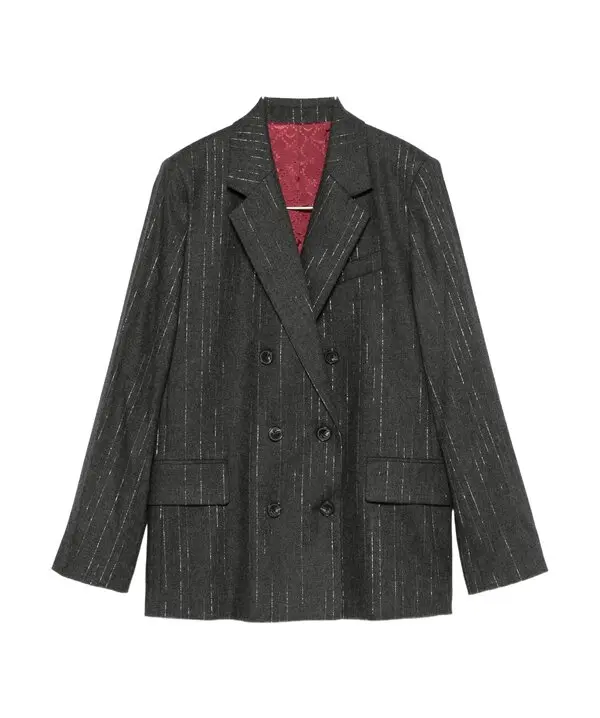 Zadig&Voltaire Double-breasted Striped Suit Jacket