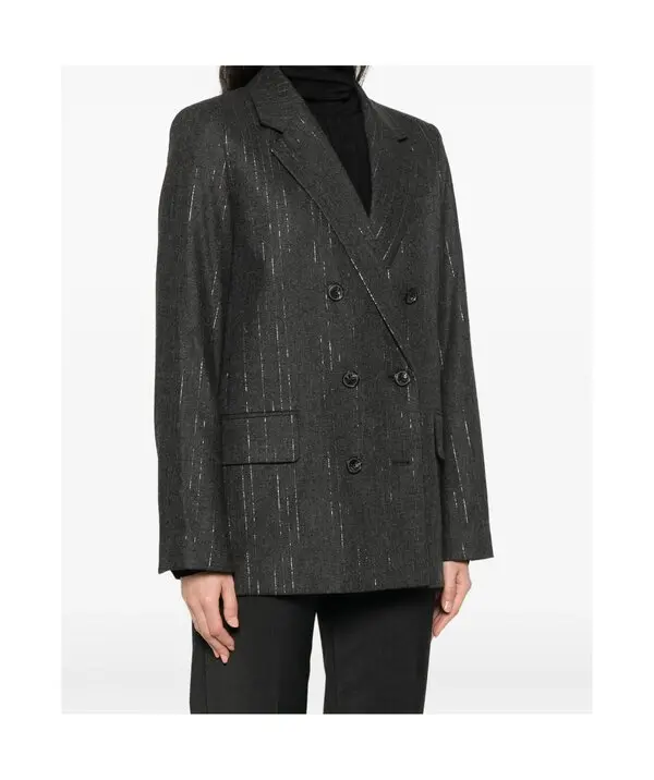 Zadig&Voltaire Double-breasted Striped Suit Jacket