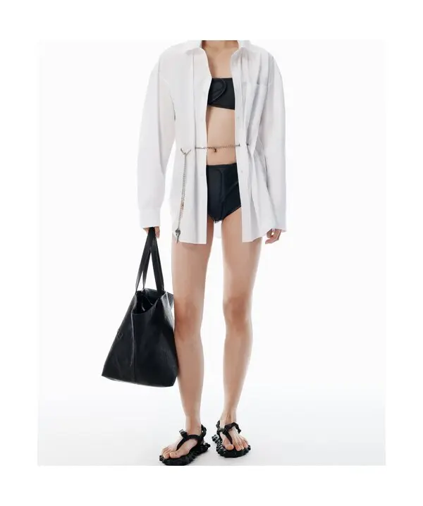 Alexander Wang Large Tote Bag With Tonal Logo - Black