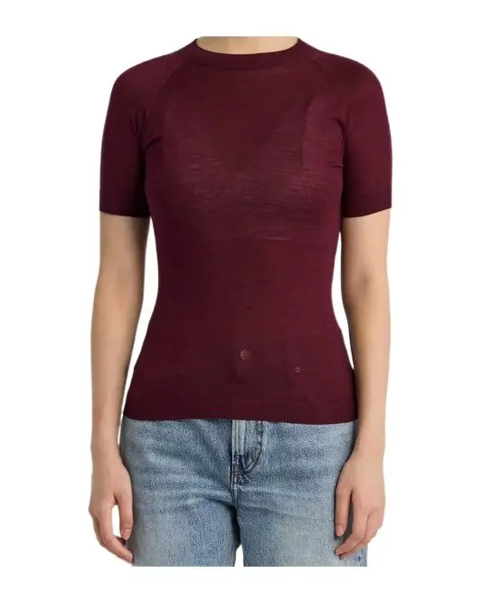 Alaïa Round Neck Short Sleeve T-shirt