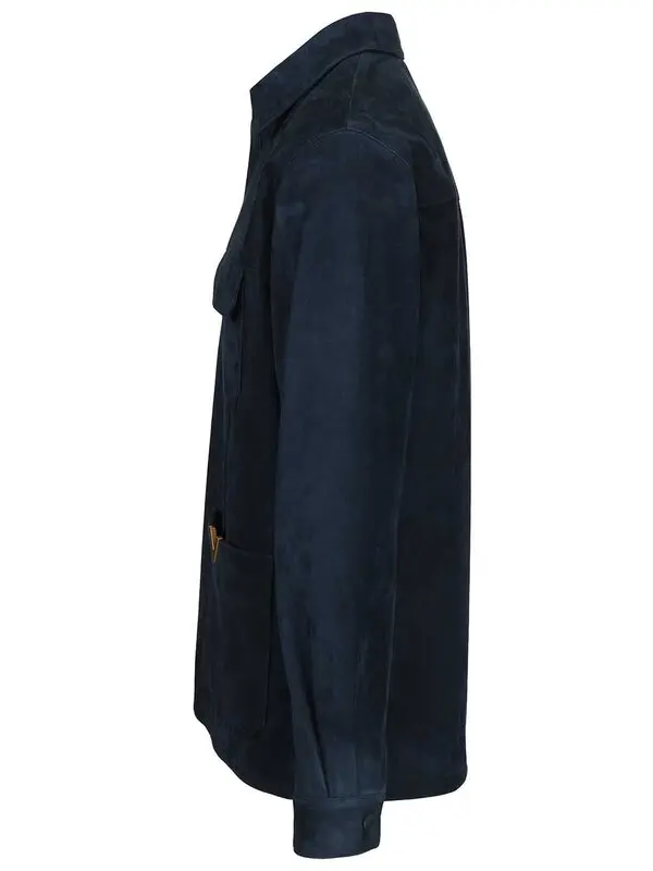 Valentino Garavani Vgold Velour Leather Jacket