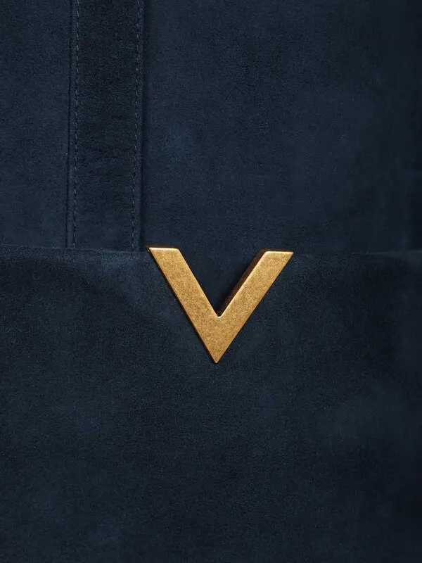 Valentino Garavani Vgold Velour Leather Jacket