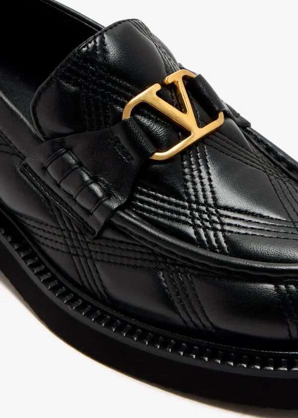 Valentino Garavani Vlogo Signature Quilted Slip-on Loafers