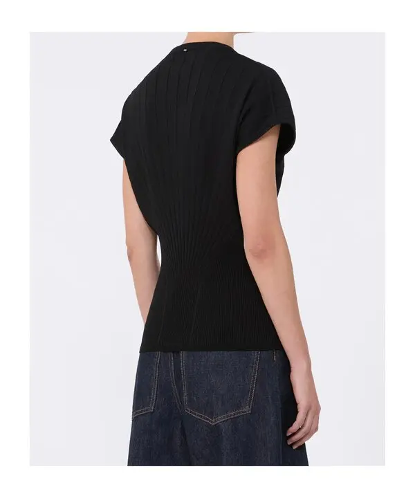 Sportmax Ribbed Round Neck Knit Top