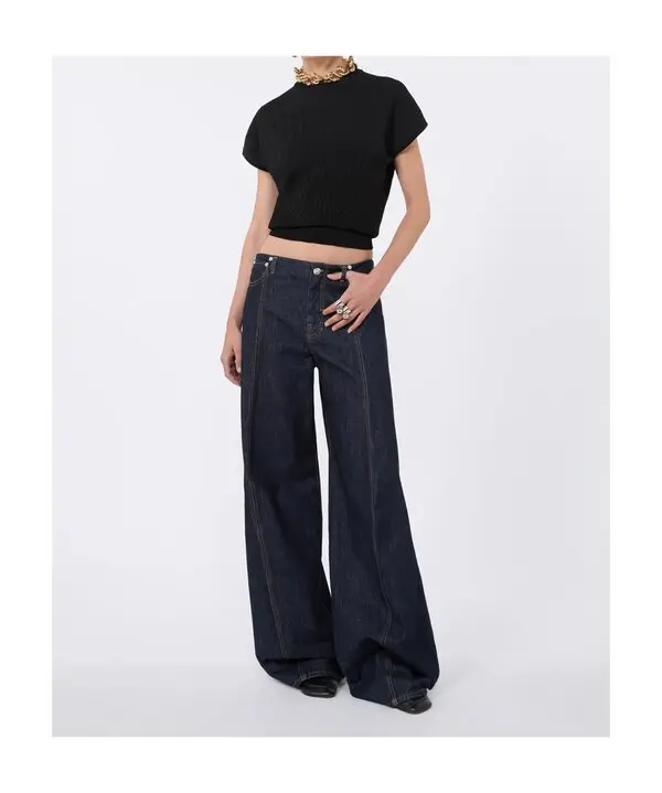 Sportmax Ribbed Round Neck Knit Top