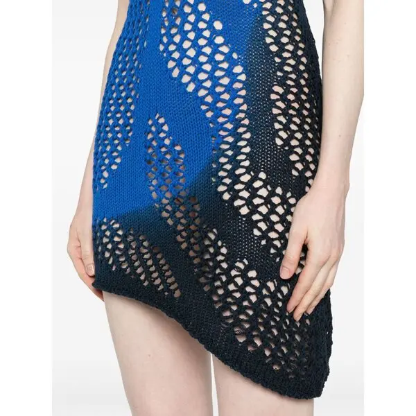 Attico Sleeveless Open-knit Midi Dress