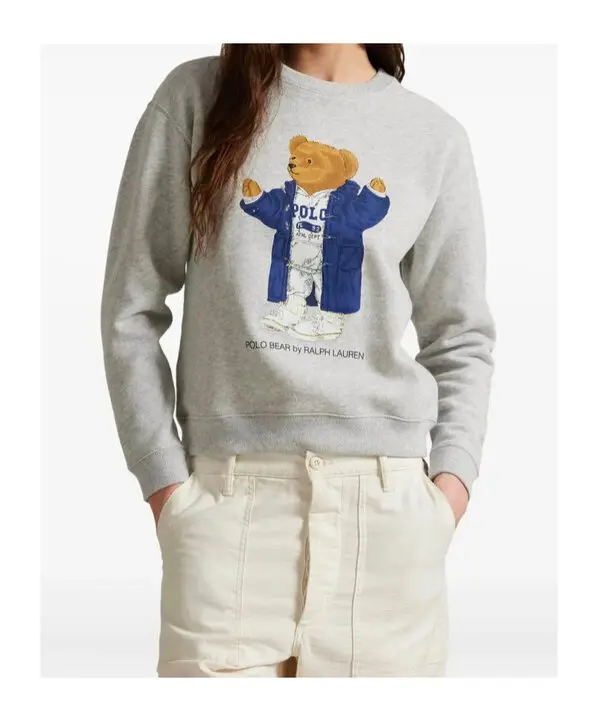 Polo Ralph Lauren Polo Bear Printed Crewneck Sweatshirt - White