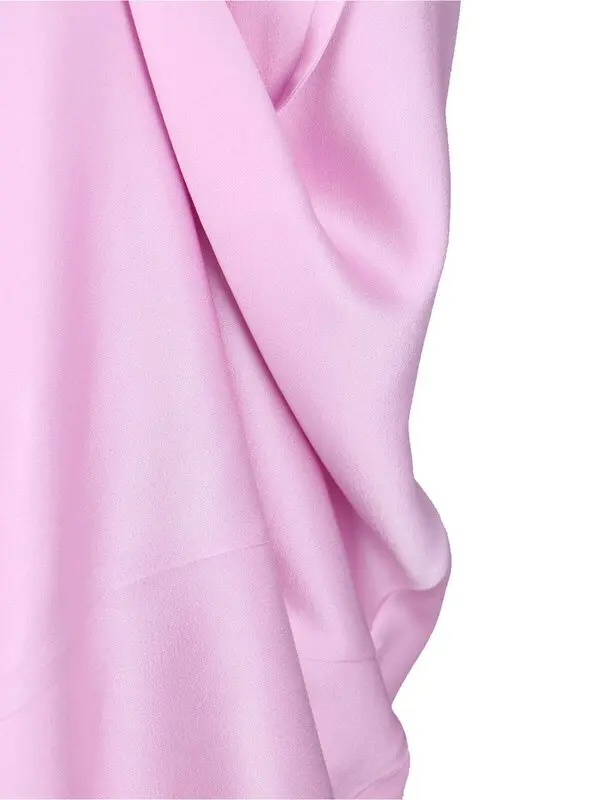 Stella McCartney Satin Maxi Gown With Draped Neckline