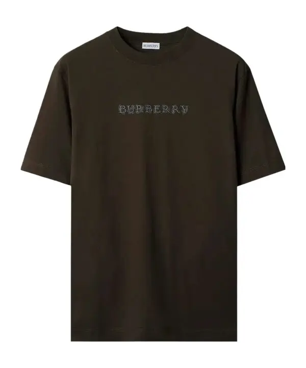 Burberry Logo Detailed Crewneck T-shirt - Black