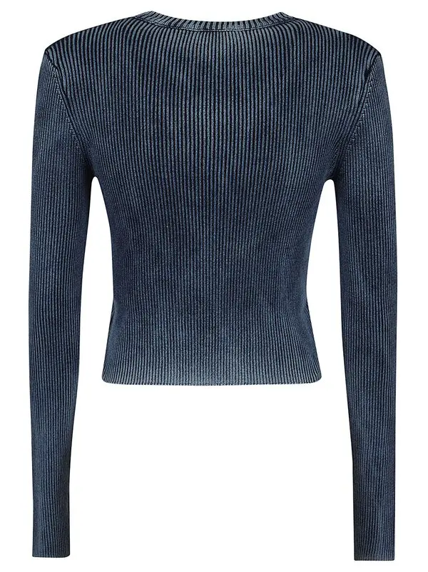 DIESEL® Oval D Rib-knit Cropped Top