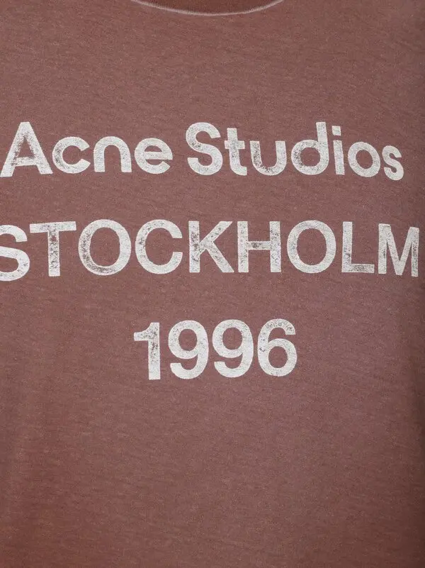 Acne Studios Logo Printed Crewneck T-shirt - No