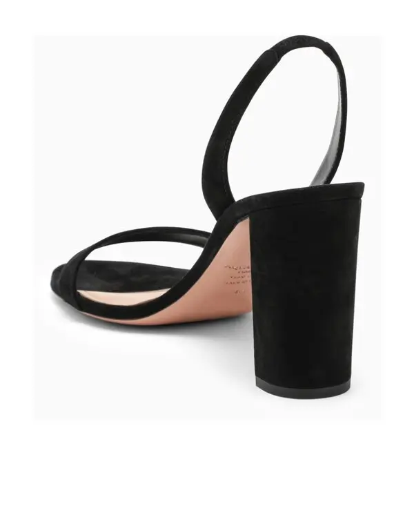 AQUAZZURA So Nude Block Sandals - Black