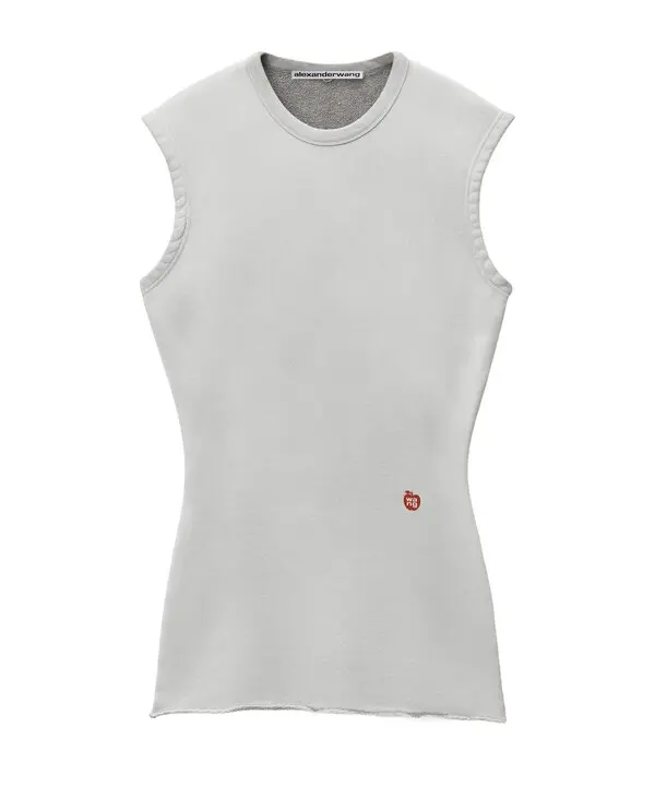 Alexander Wang Logo-print Jersey Mini Dress - White