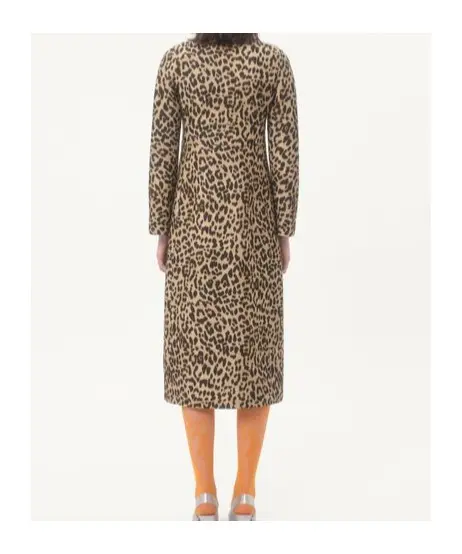 Valentino Garavani Animalier Print Double-breasted Cloth Coat - Brown