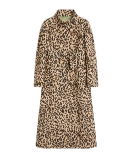 Valentino Garavani Animal Print Double-breasted Coat - Brown