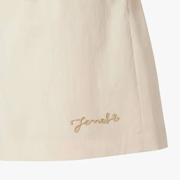 Fendi Technical Cotton Shorts With Embroidered Logo