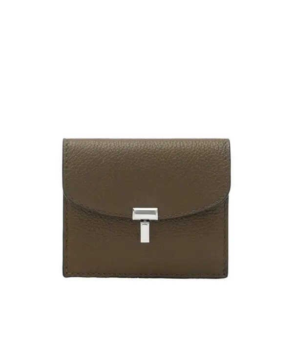 TOTEME T-lock Leather Cardholder - Brown